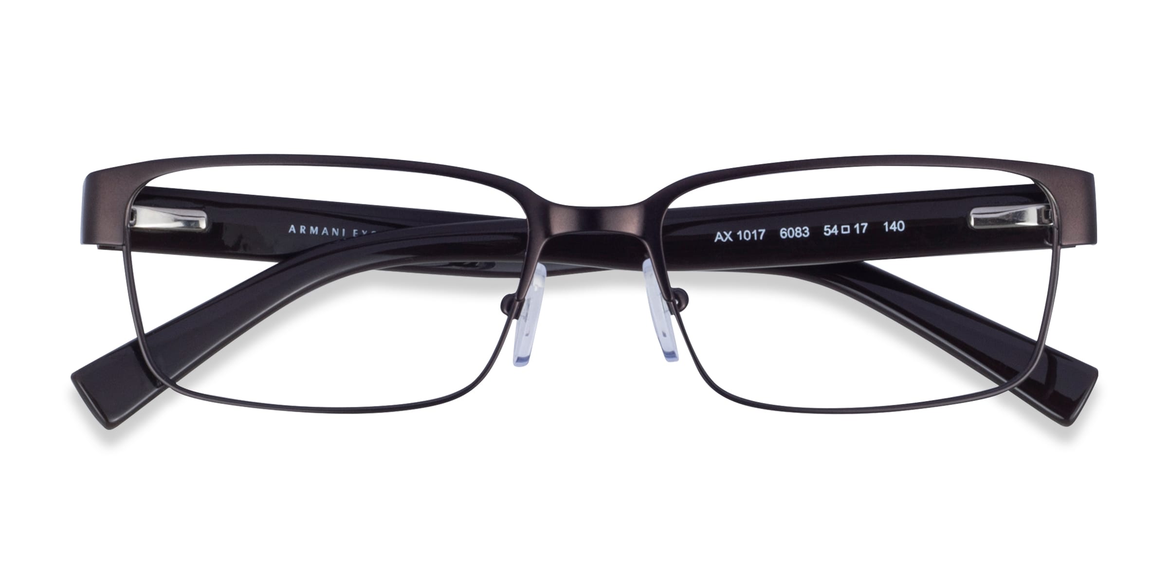 Armani Exchange AX1017 - Rectangle Matte Brown Frame Glasses For Men ...