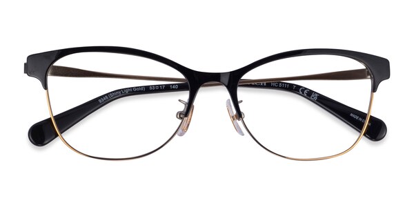 Coach HC5111 - Cat Eye Gold Black Frame Glasses For Women ...
