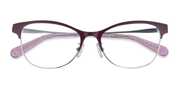 Coach HC5111 - Cat Eye Burgundy Silver Frame Glasses For Women ...