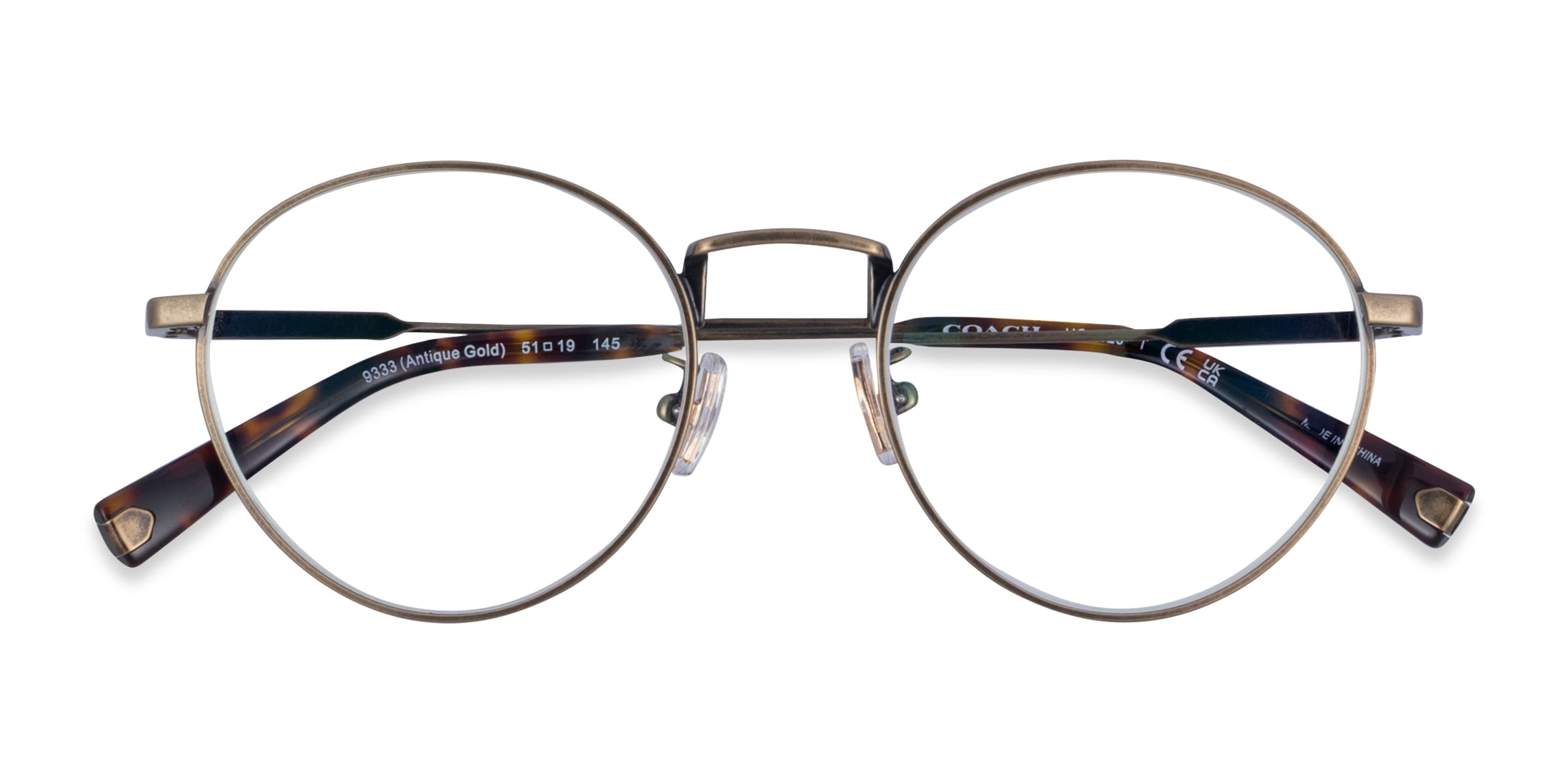 Coach HC5120 - Round Antique Gold Frame Eyeglasses | Eyebuydirect
