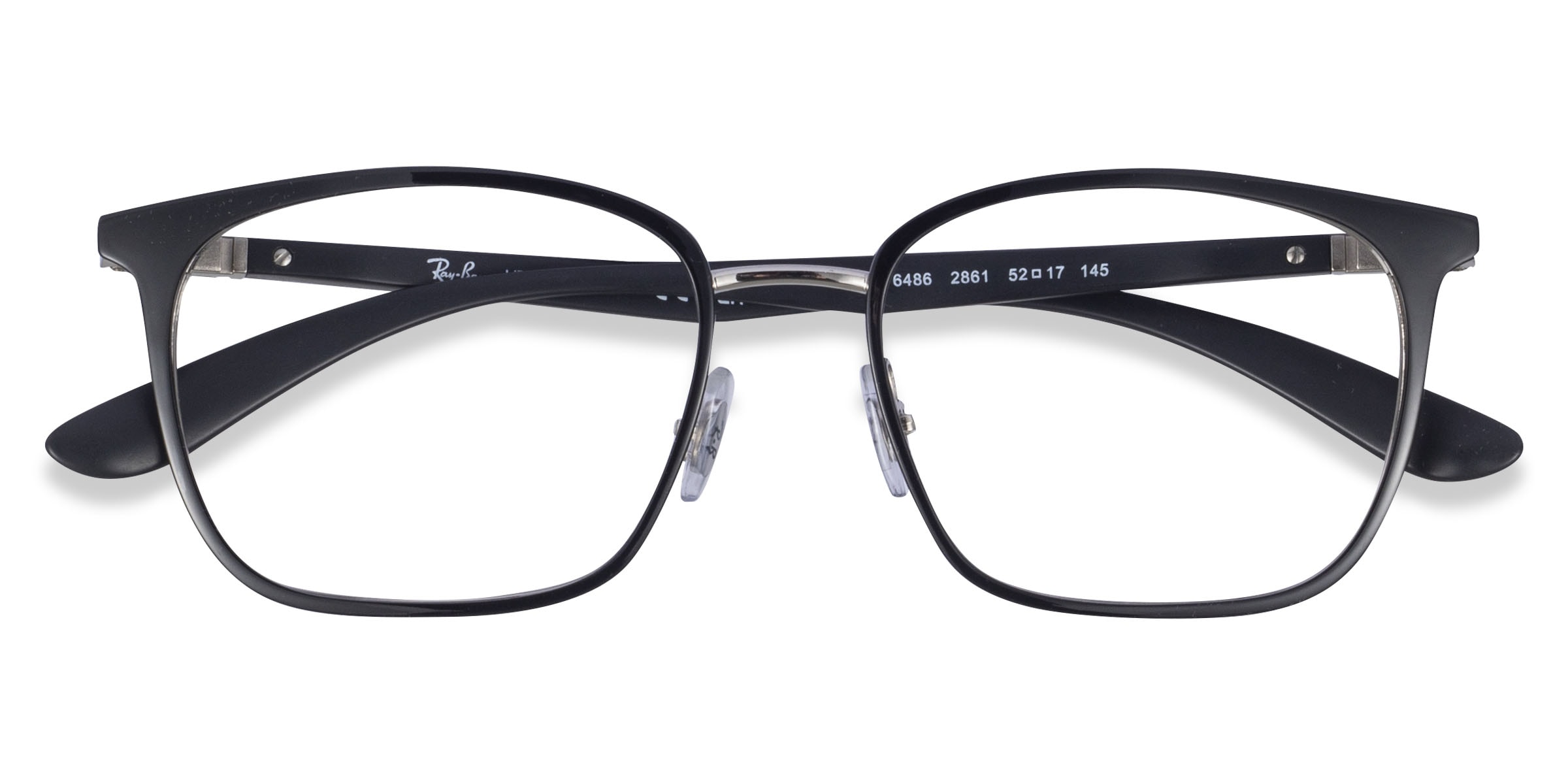 Ray-Ban RB6486 Liteforce - Square Black Frame Eyeglasses | Eyebuydirect ...