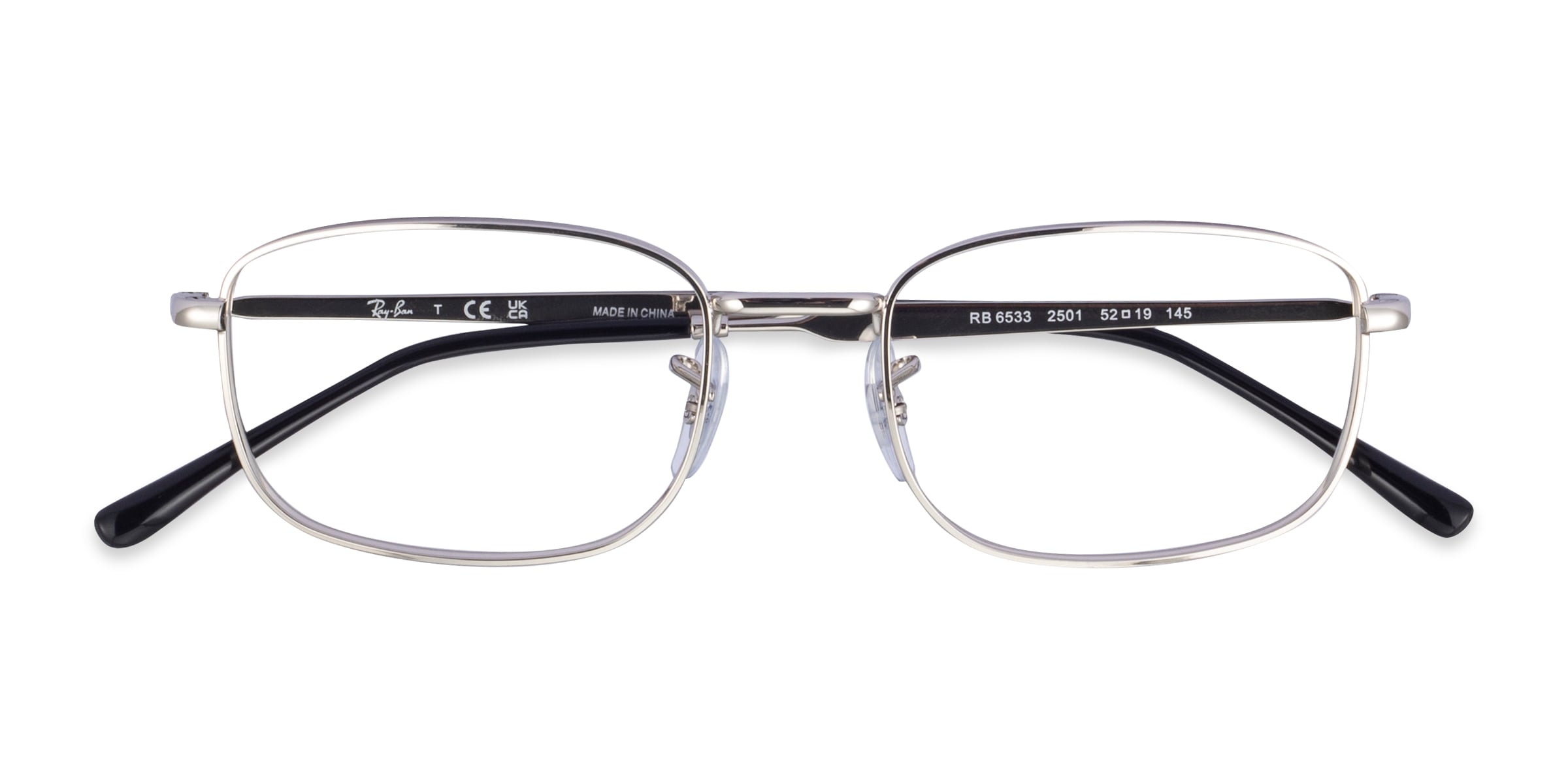 Ray-Ban RB6533 - Rectangle Silver Frame Eyeglasses | Eyebuydirect Canada