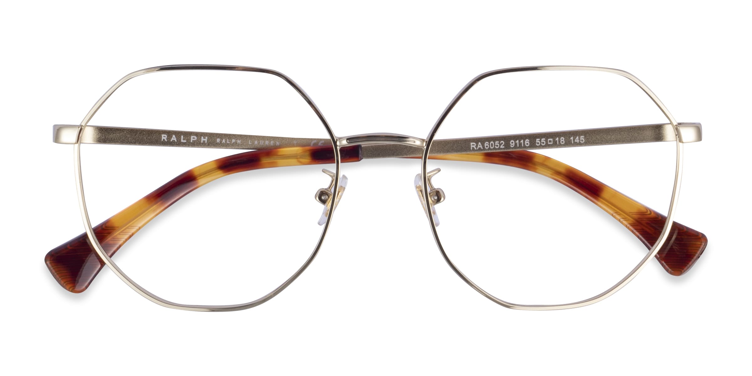 Ralph RA6052 - Geometric Gold Frame Eyeglasses | Eyebuydirect Canada