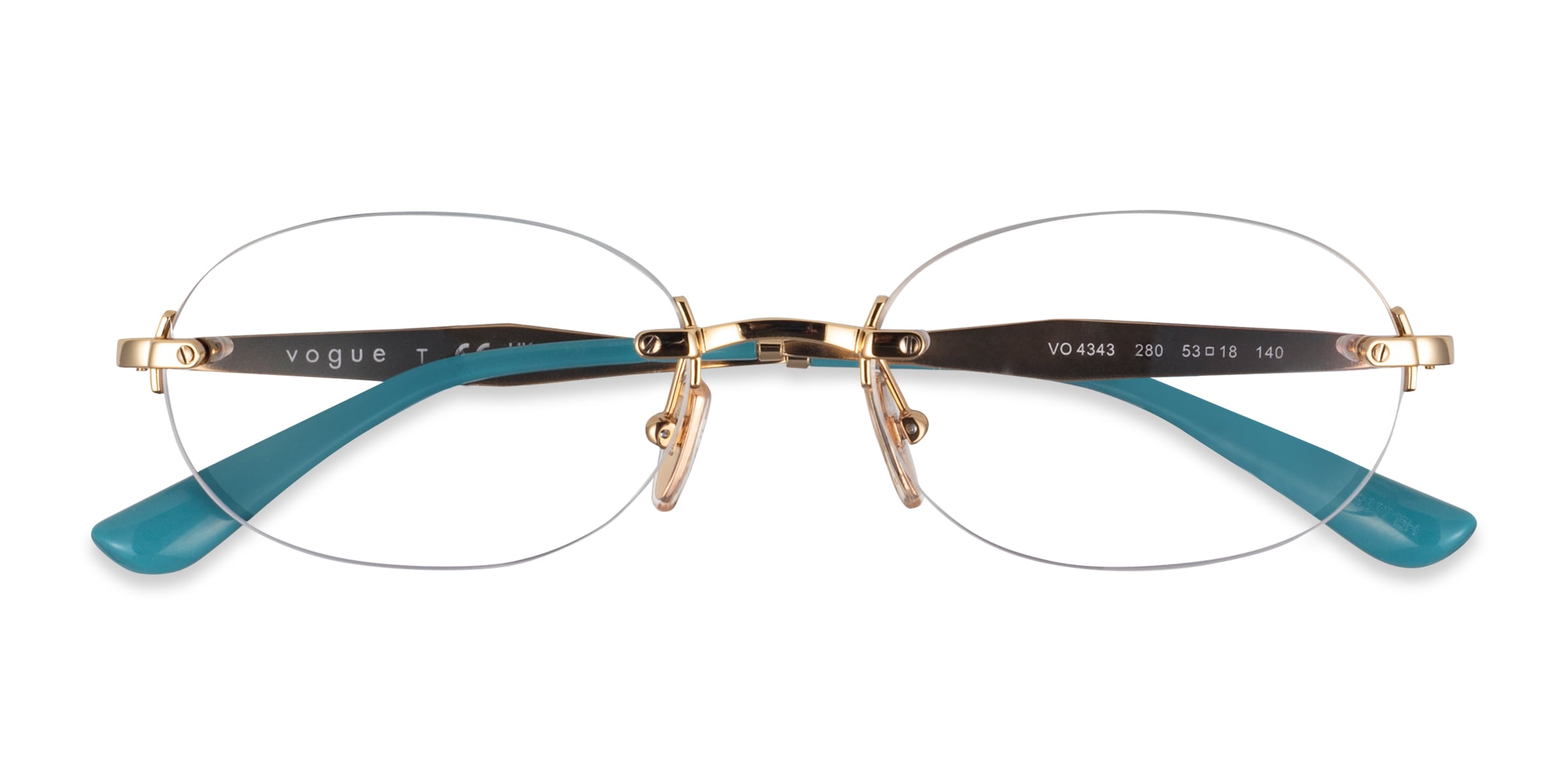 Vogue Eyewear VO4343 - Oval Gold Frame Glasses For Women | Eyebuydirect