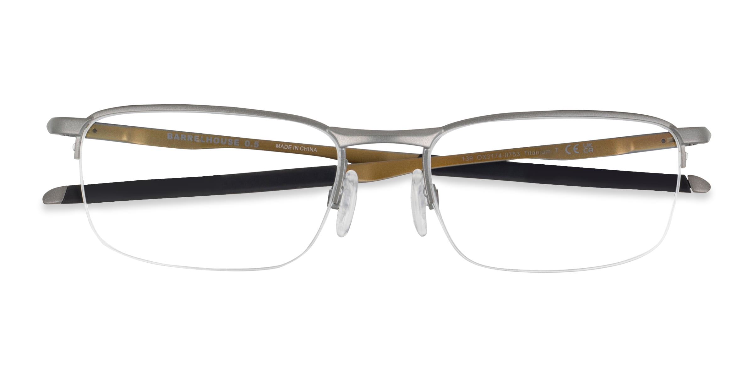 Oakley Barrelhouse 0.5 - Rectangle Silver Frame Glasses For Men | Eyebuydirect