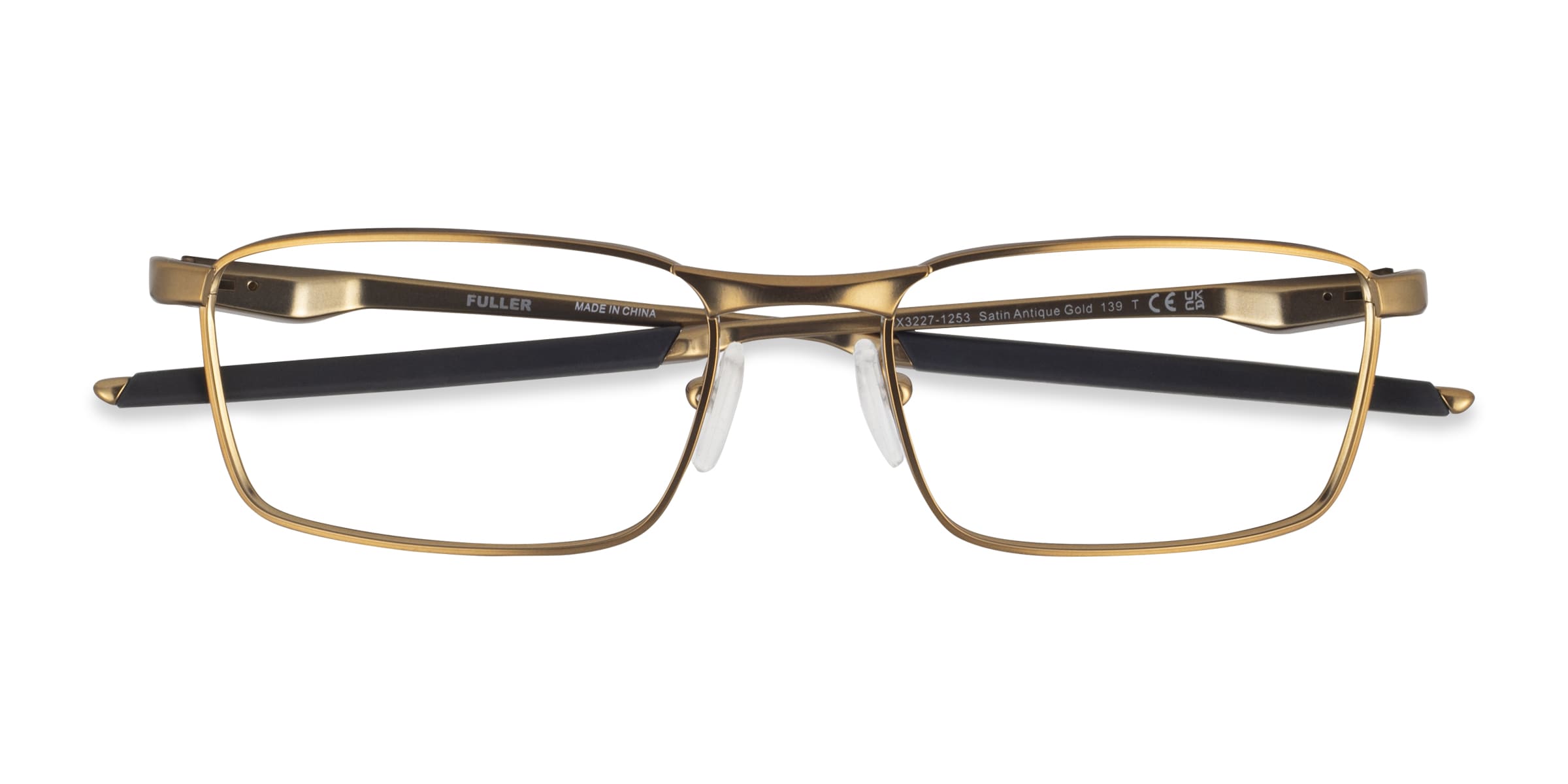 Oakley Fuller - Rectangle Satin Antique Gold Frame Glasses For Men ...