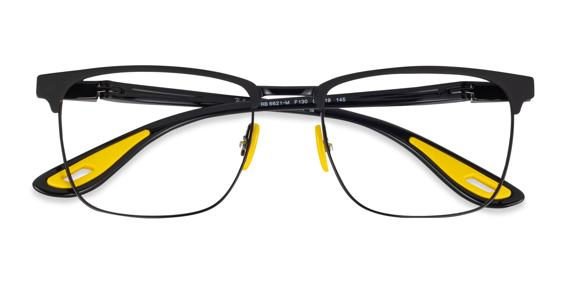 Ray-Ban RB6621M - Carré Matte Black On Black Monture Lunettes de vue ...