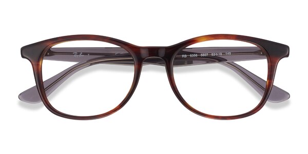 Ray-Ban RB5356 - Square Tortoise & Gray Frame Eyeglasses | Eyebuydirect