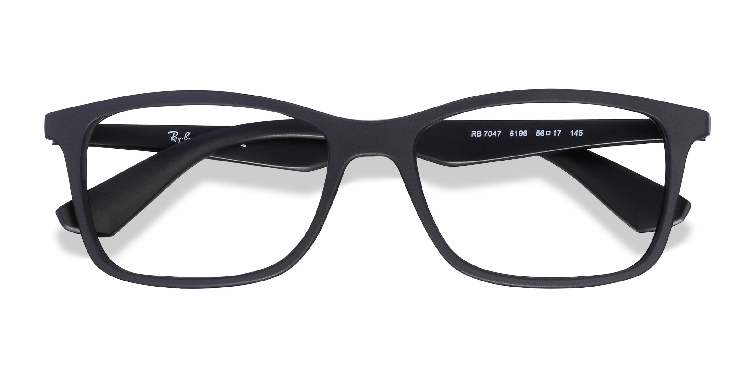Ray-Ban RB7047 - Rectangle Black Frame Eyeglasses | Eyebuydirect Canada
