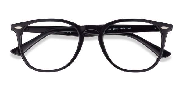 Ray-Ban RB7159 - Square Black Frame Eyeglasses | Eyebuydirect