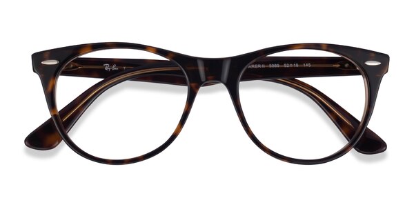 Ray-Ban RB2185V - Round Leopard Frame Eyeglasses | Eyebuydirect Canada