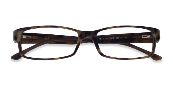 Ray-Ban RB5114 - Rectangle Tortoise Frame Eyeglasses | Eyebuydirect Canada