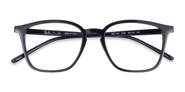 Ray-Ban RB7185 - Square Black Frame Eyeglasses | Eyebuydirect Canada