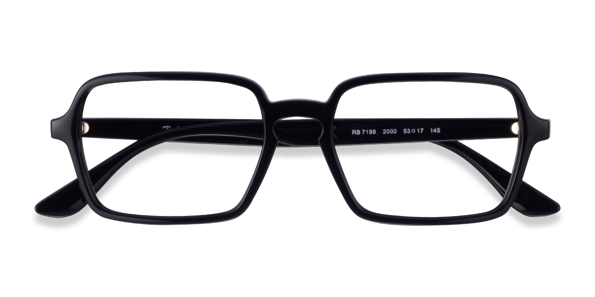 Ray-Ban RB7198 - Rectangle Black Frame Eyeglasses | Eyebuydirect Canada