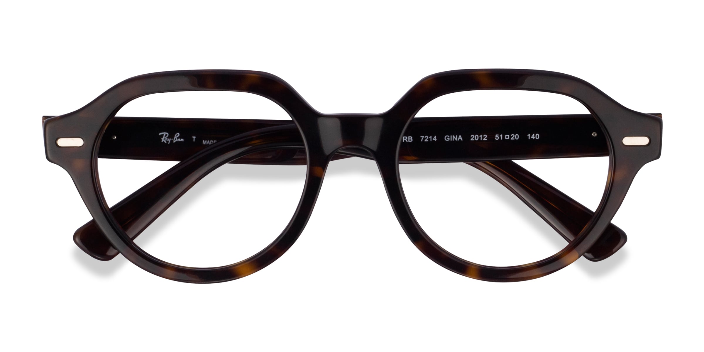 Ray-Ban RB7214 Gina - Round Tortoise Frame Eyeglasses | Eyebuydirect Canada