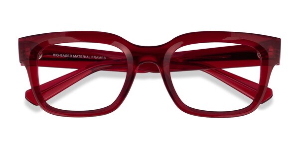 Ray-Ban RB7217 Chad - Rectangle Transparent Red Frame Eyeglasses ...