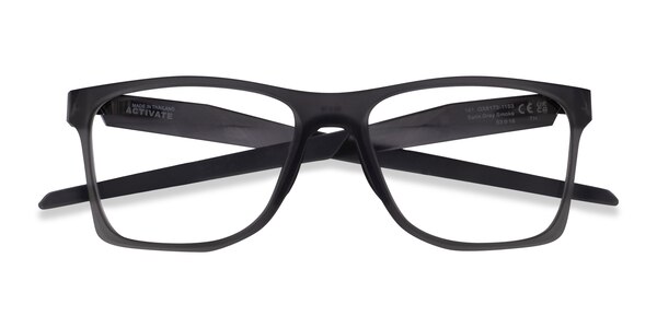 Oakley Activate - Square Satin Gray Smoke Frame Eyeglasses | Eyebuydirect