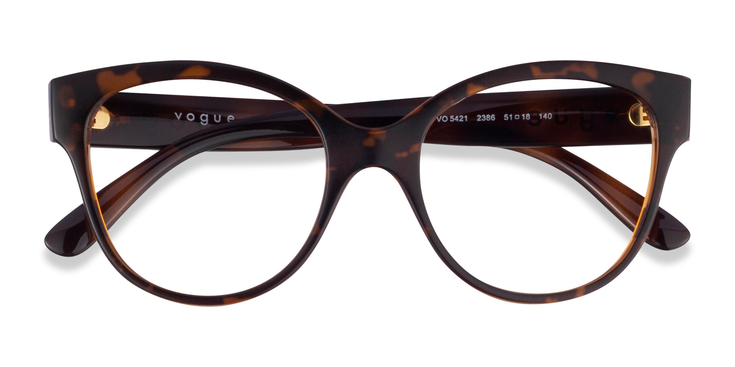 Vogue Eyewear VO5421 - Round Matte Tortoise Frame Eyeglasses ...