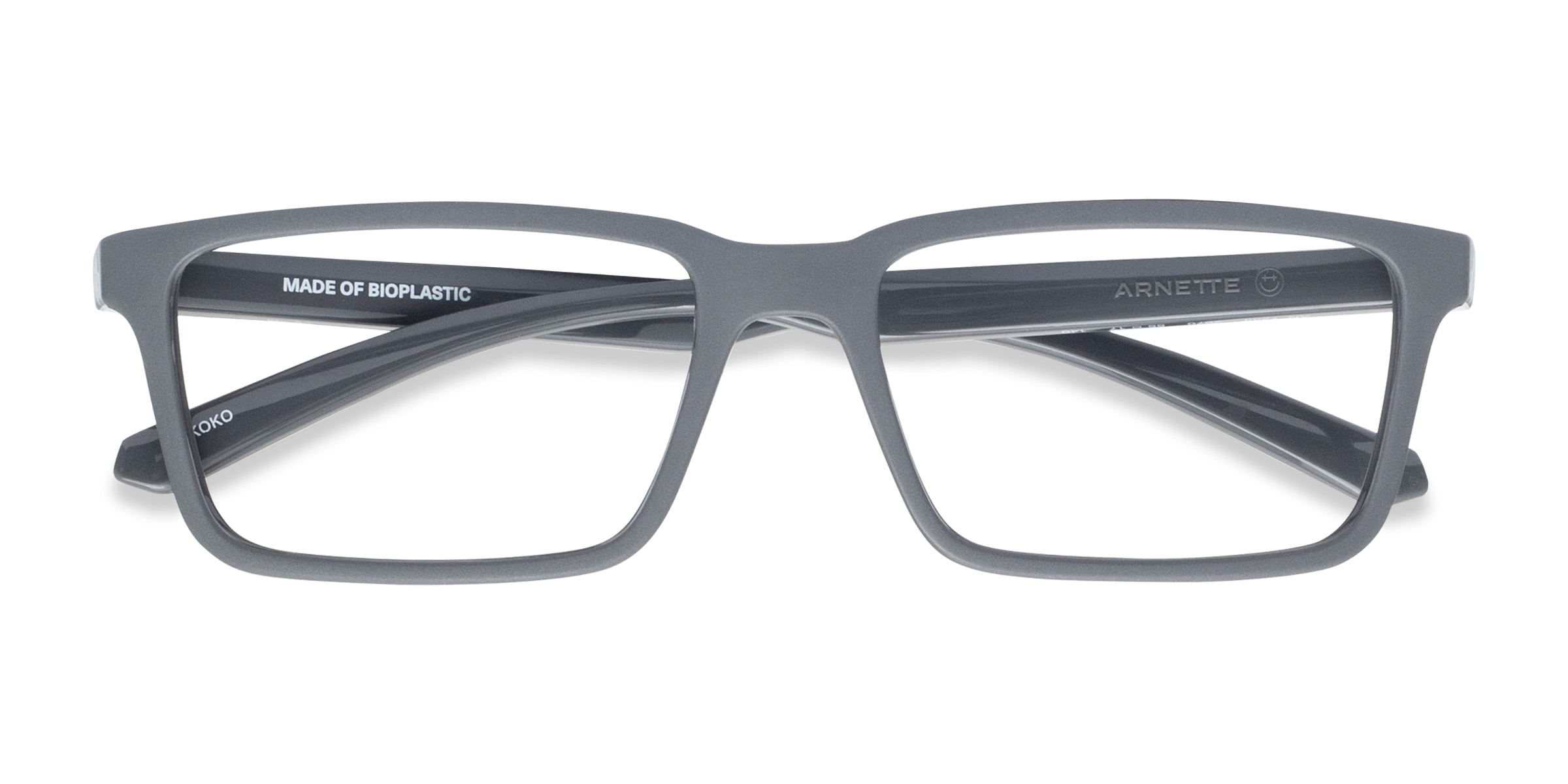 ARNETTE Koko - Rectangle Matte Gray Frame Eyeglasses | Eyebuydirect