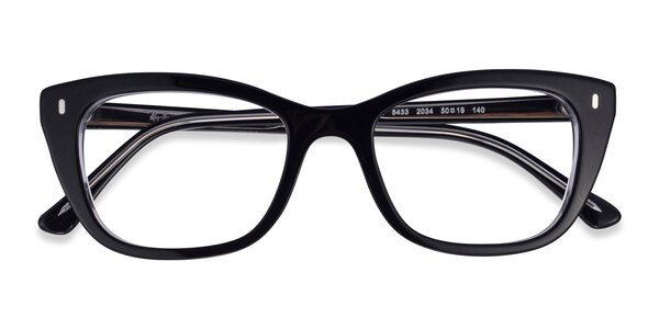 Ray-Ban RB5433 - Cat Eye Black Clear Frame Eyeglasses | Eyebuydirect Canada