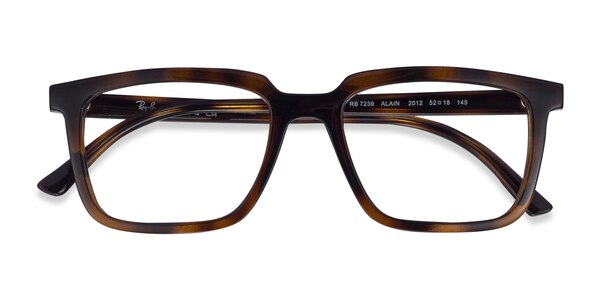 Ray-Ban RB7239 Alain - Square Tortoise Frame Eyeglasses | Eyebuydirect