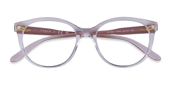 Vogue Eyewear VO5552 - Round Clear Frame Glasses For Women | Eyebuydirect