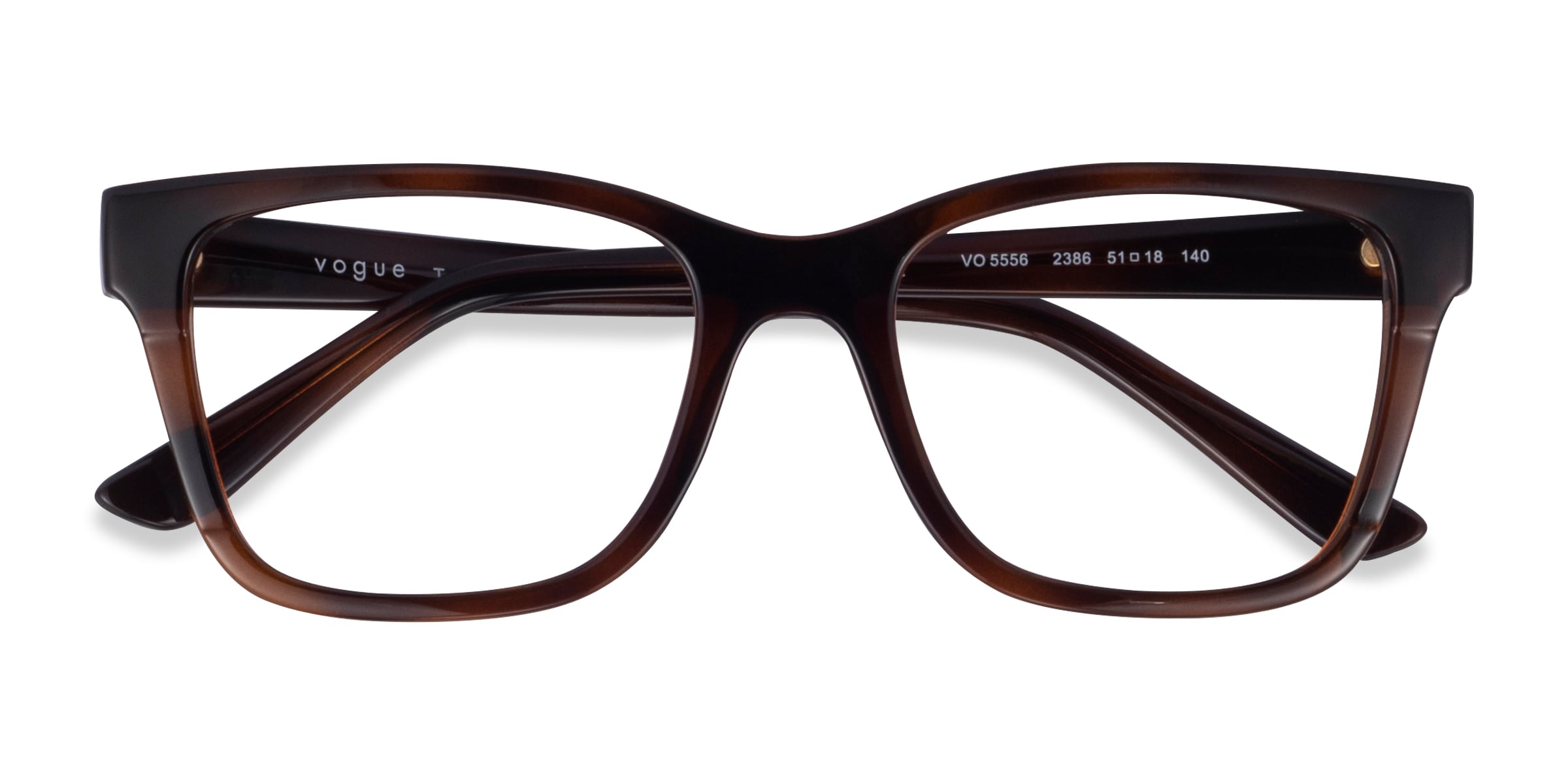 Vogue Eyewear VO5556 - Rectangle Brown Tortoise Frame Glasses For Women ...