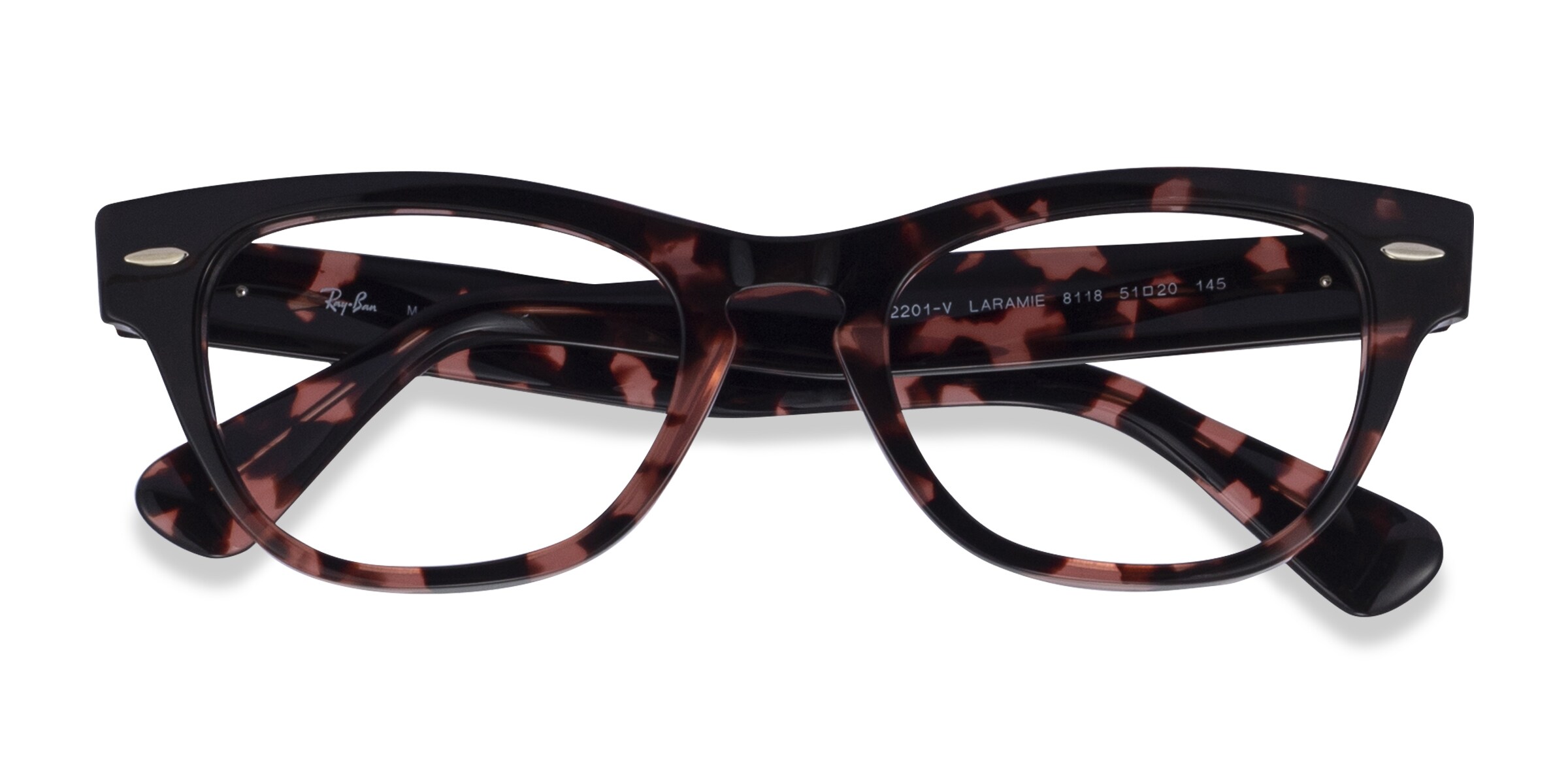 Ray-Ban RB2201V Laramie - Cat Eye Pink Tortoise Frame Eyeglasses ...