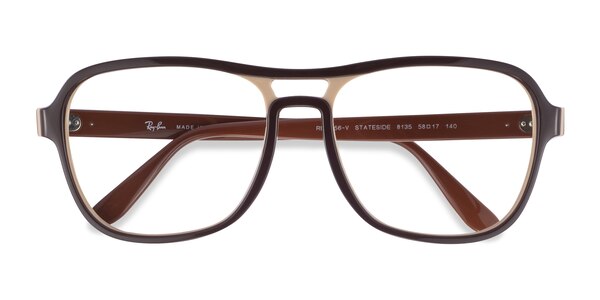 Ray-Ban RB4356V Stateside - Aviator Brown Frame Eyeglasses | Eyebuydirect