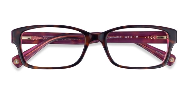 Coach HC6040 Brooklyn - Rectangle Pink Tortoise Frame Glasses For Women ...