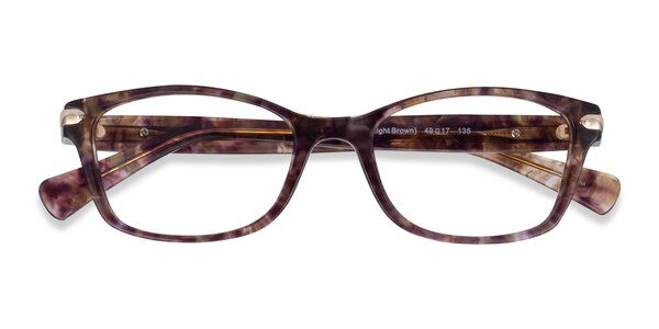 Coach HC6065 - Cat Eye Confetti Light Brown Frame Eyeglasses ...