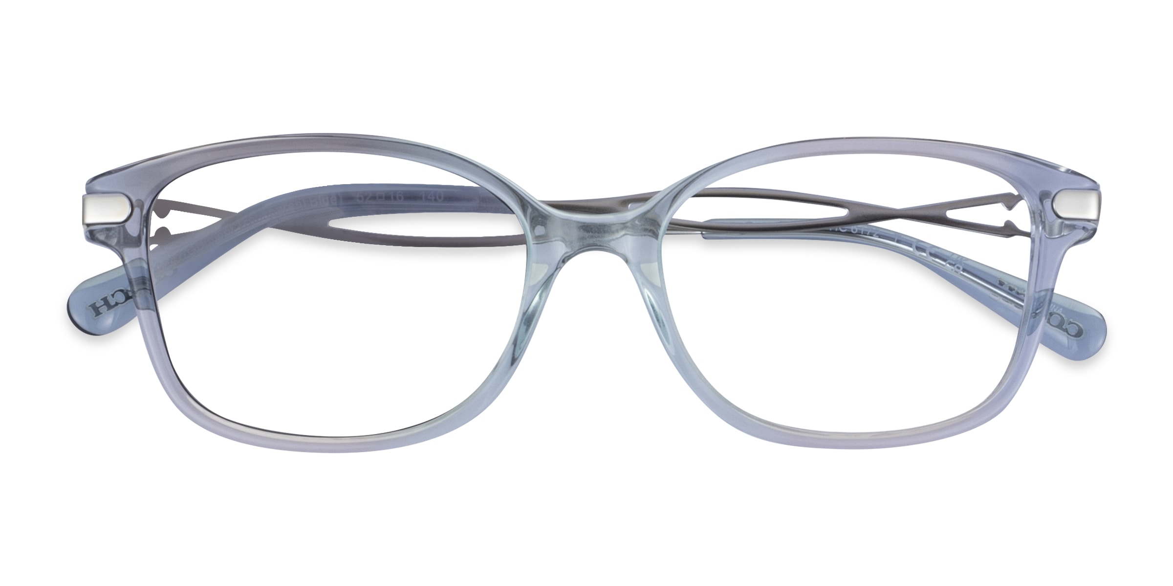 Coach HC6172 - Rectangle Gradient Transparent Blue Frame Eyeglasses ...