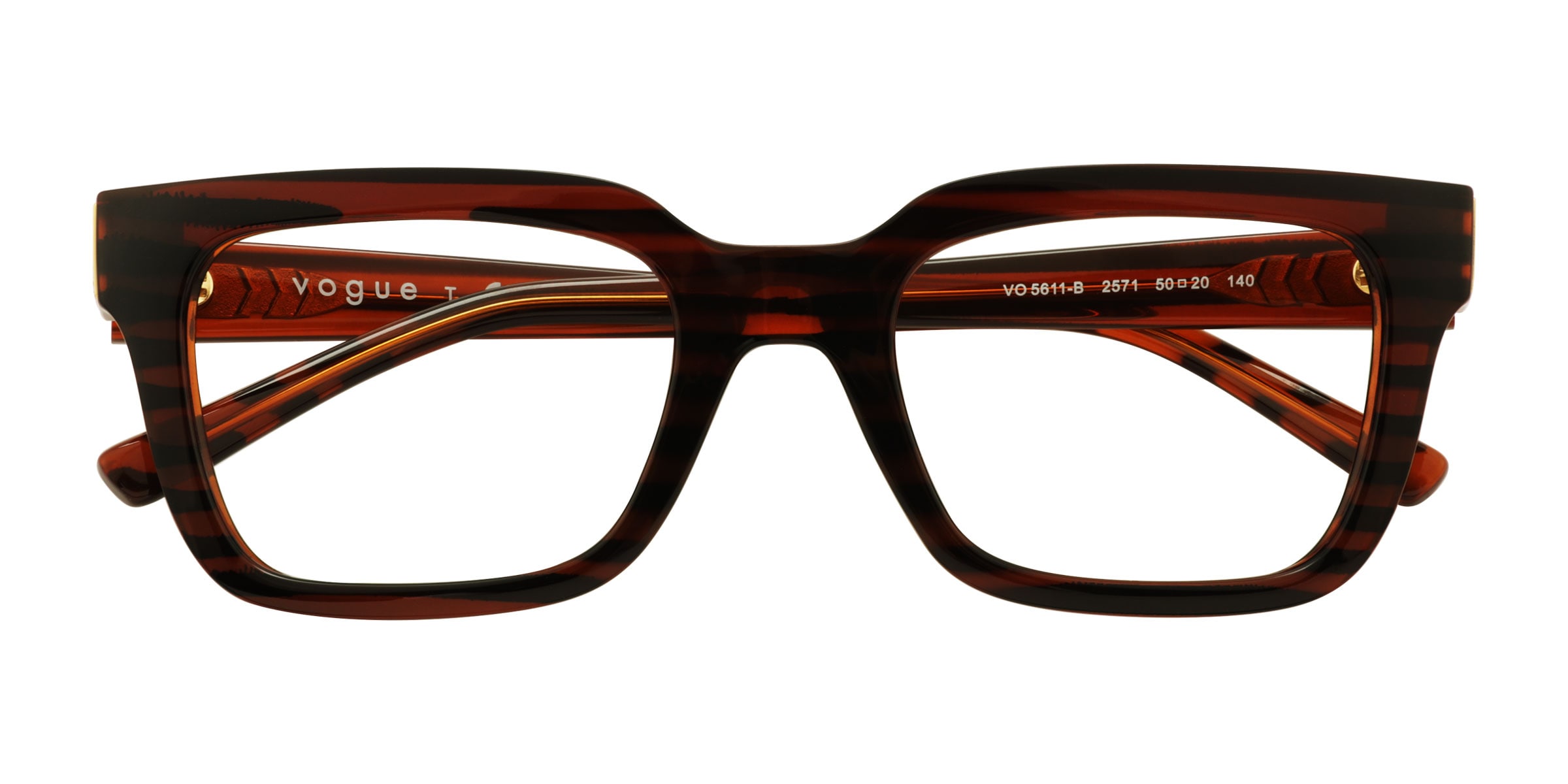 Vogue Eyewear VO5611B - Square Striped Frame Eyeglasses | Eyebuydirect