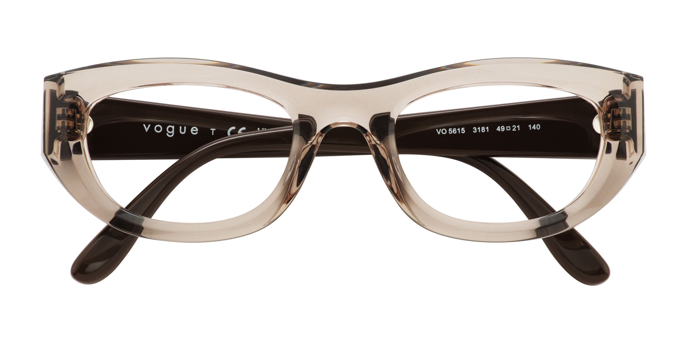 Vogue Eyewear VO5615 - Cat Eye Brown Frame Eyeglasses | Eyebuydirect Canada