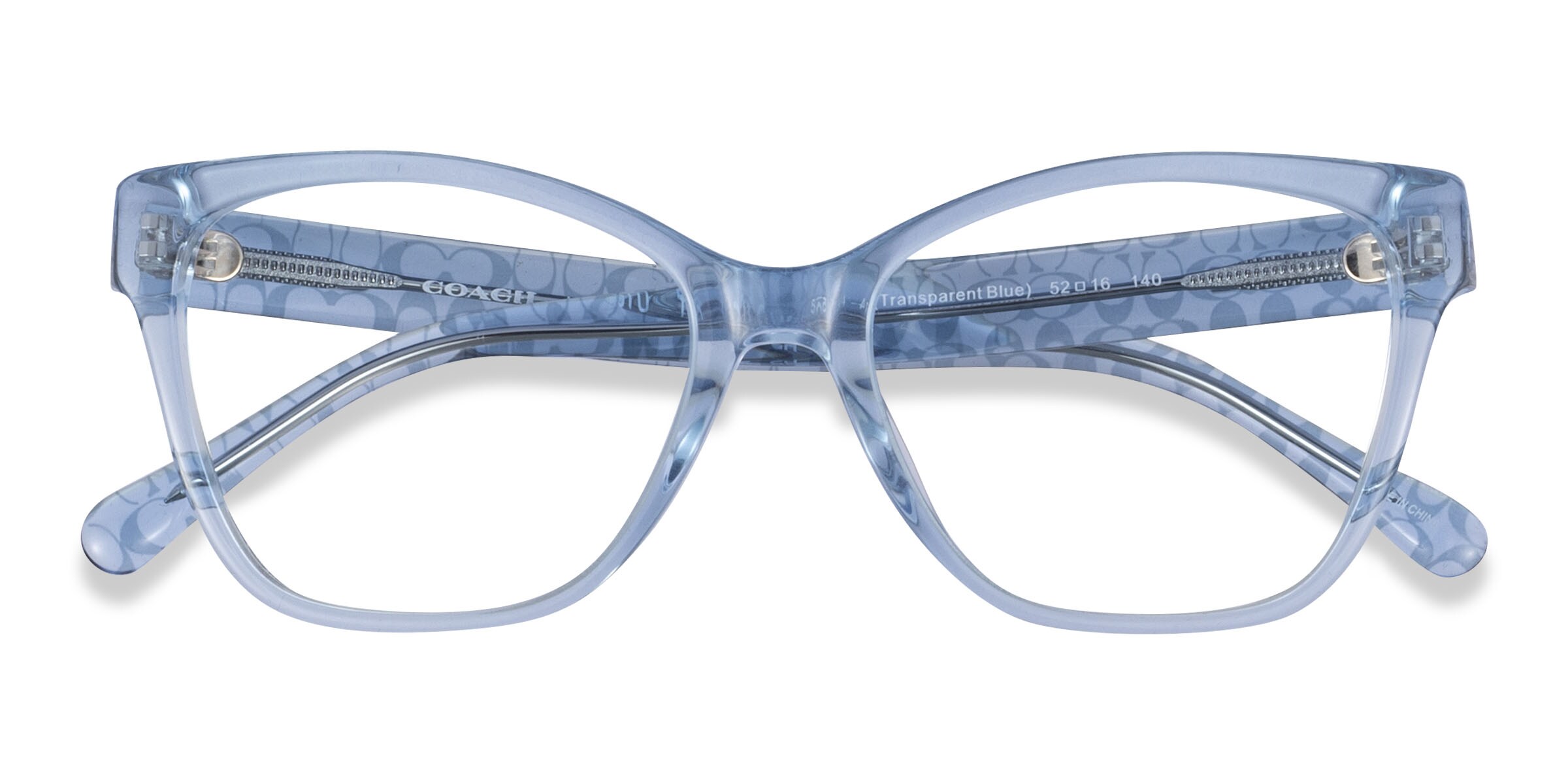 Coach HC6207U - Cat Eye Transparent Blue Monture Lunettes de vue ...