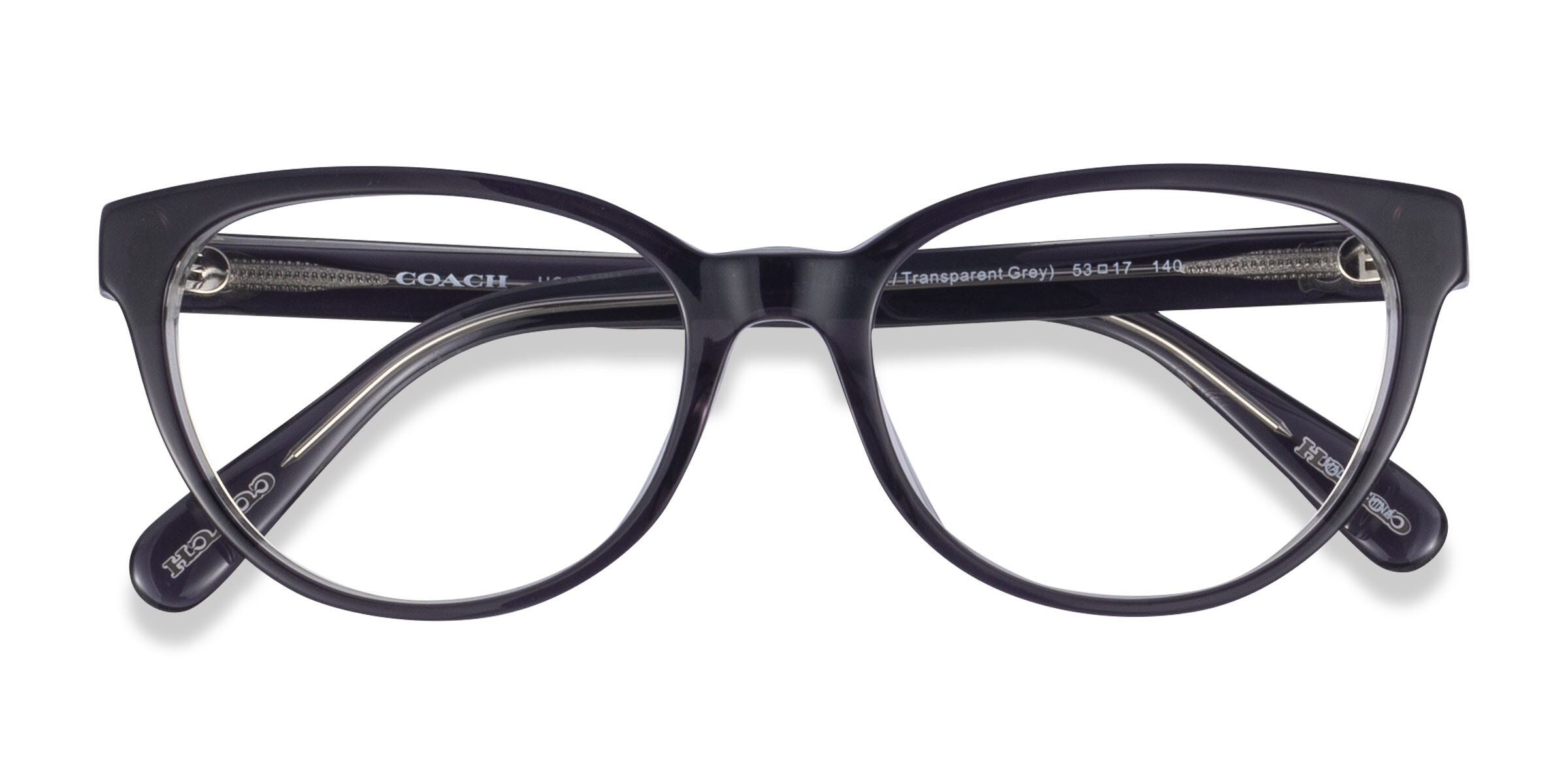 Coach HC6210U - Cat Eye Transparent Gray Frame Eyeglasses | Eyebuydirect