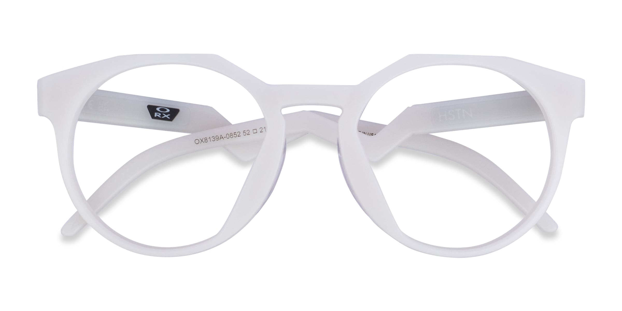 Oakley OX8139A HSTN - Geometric White Frame Eyeglasses | Eyebuydirect Canada