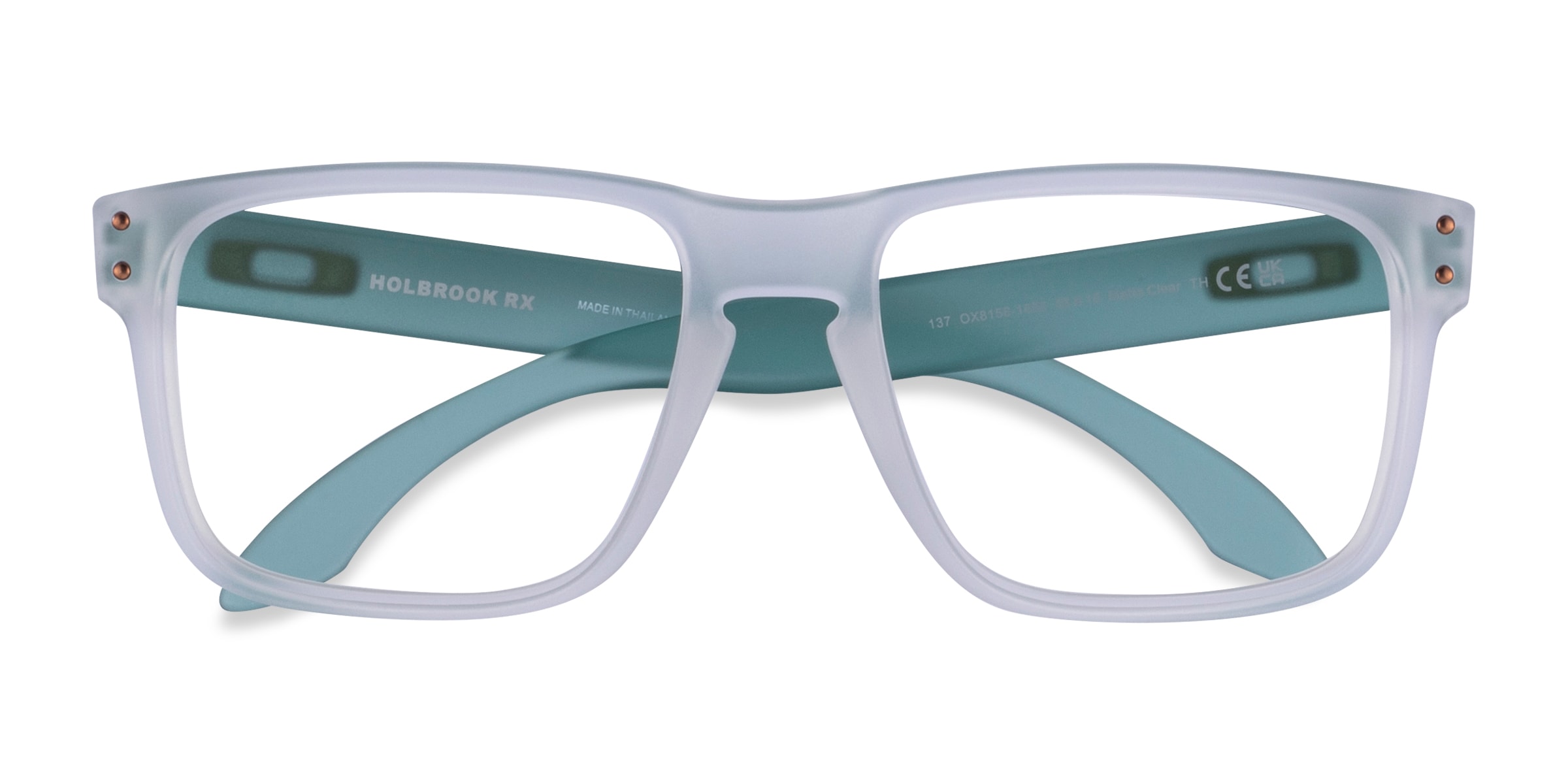 Oakley Holbrook Rx - Rectangle Matte Clear Frame Eyeglasses ...