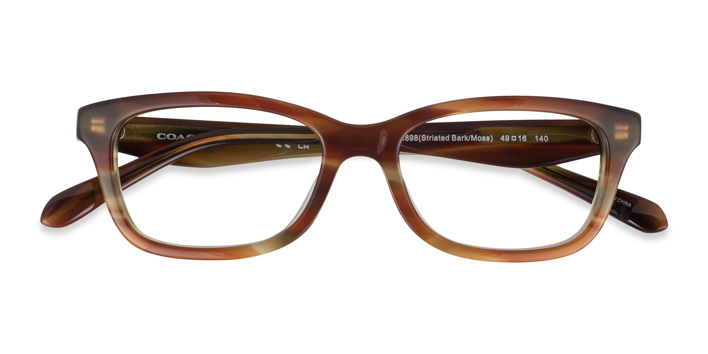 Coach HC6275U - Rectangulaire Striated Bark Moss Monture Lunettes de ...