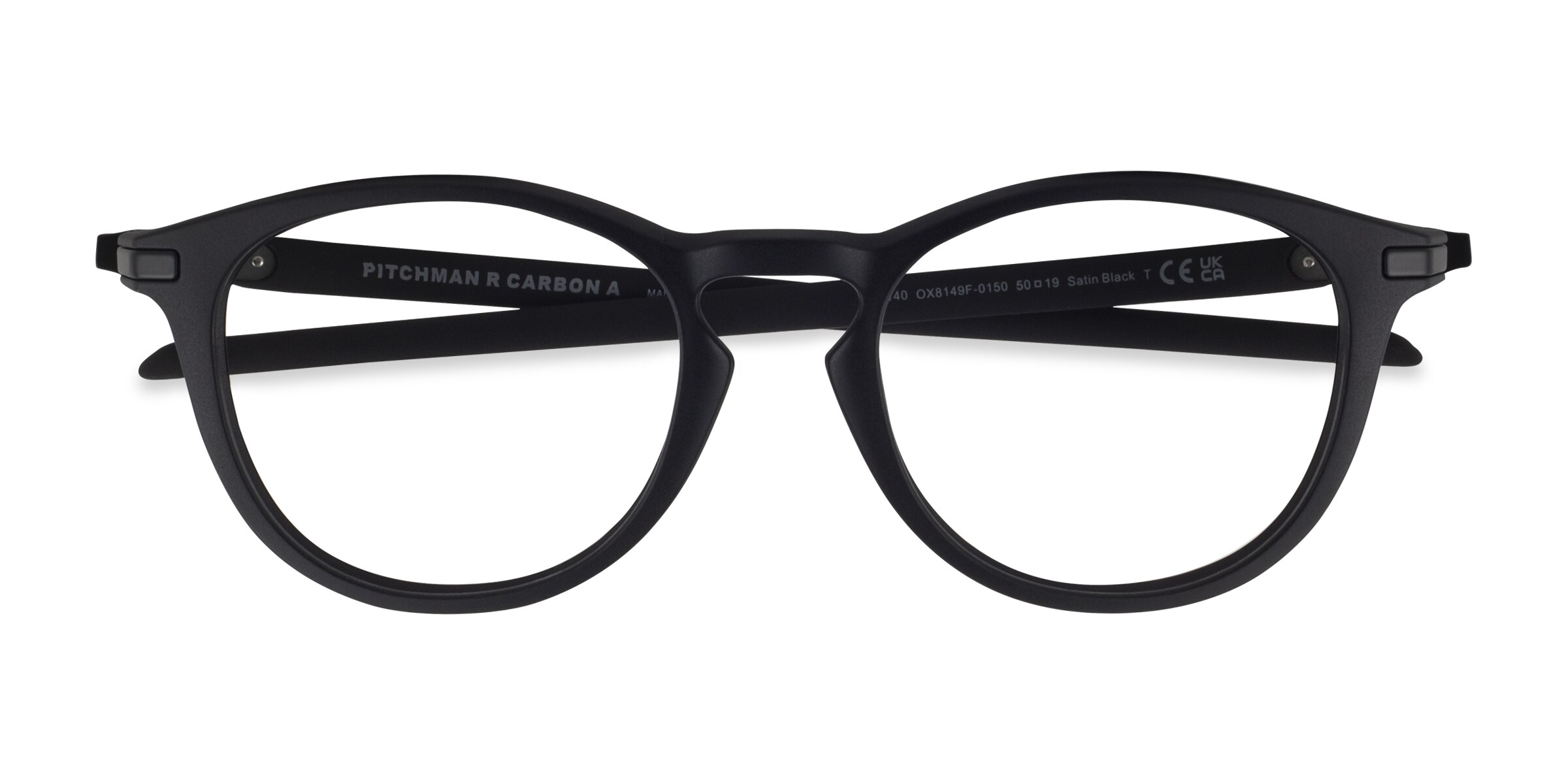 Oakley Pitchman R Carbon A - Round Satin Black Frame Glasses For Men ...