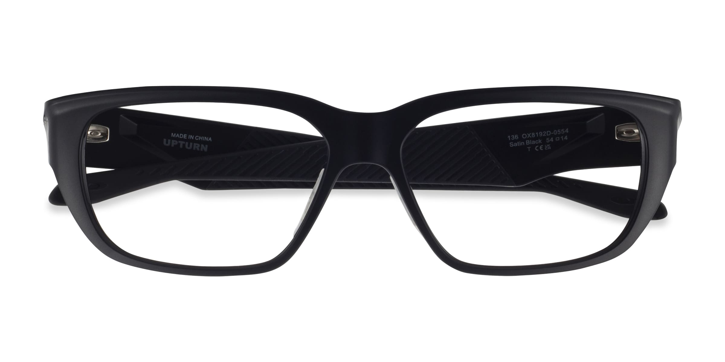Oakley Upturn - Rectangle Satin Black Frame Eyeglasses | Eyebuydirect