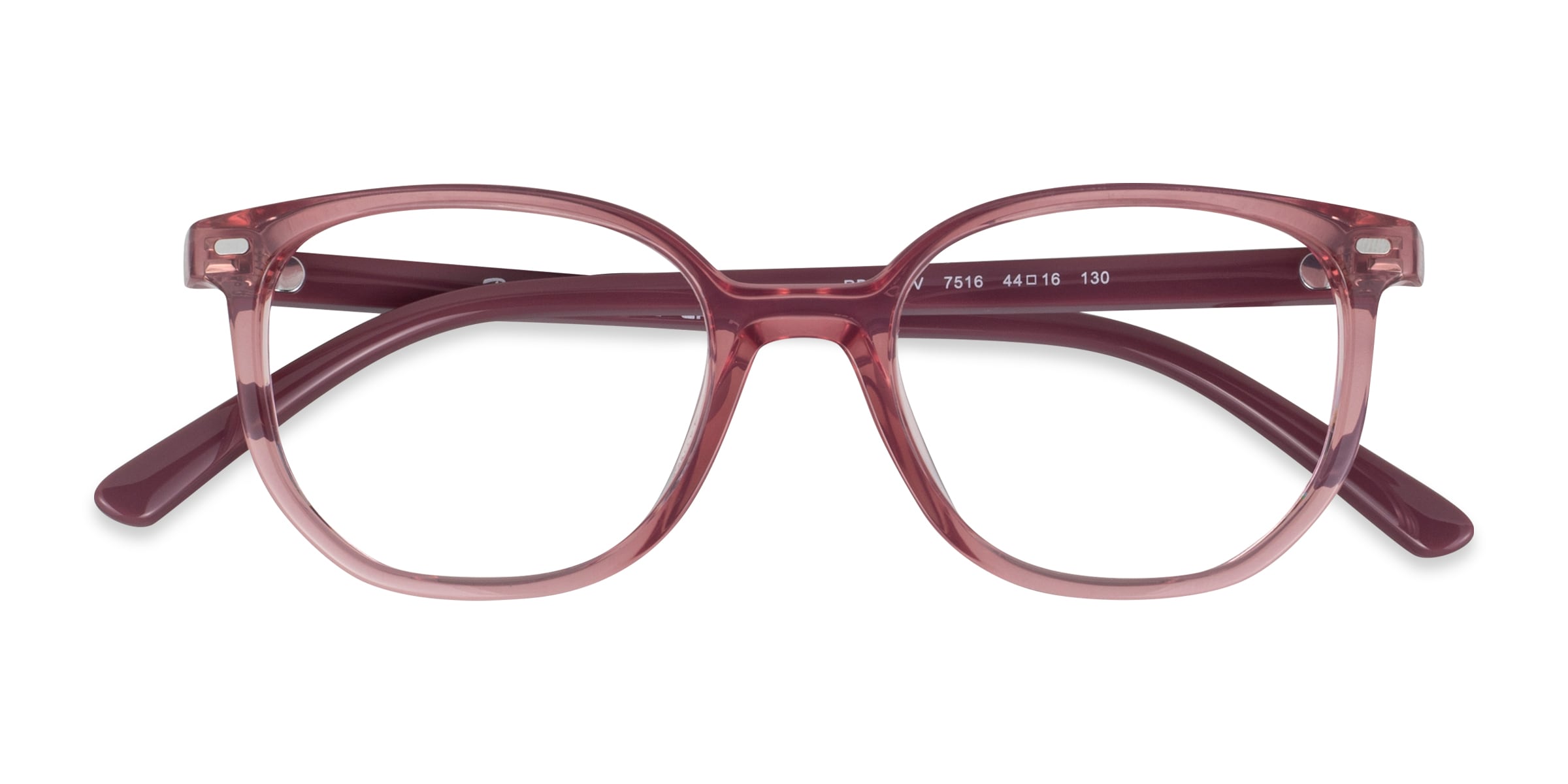 Ray-Ban Junior Ellot - Carré Transparent Pink Monture Lunettes de vue ...