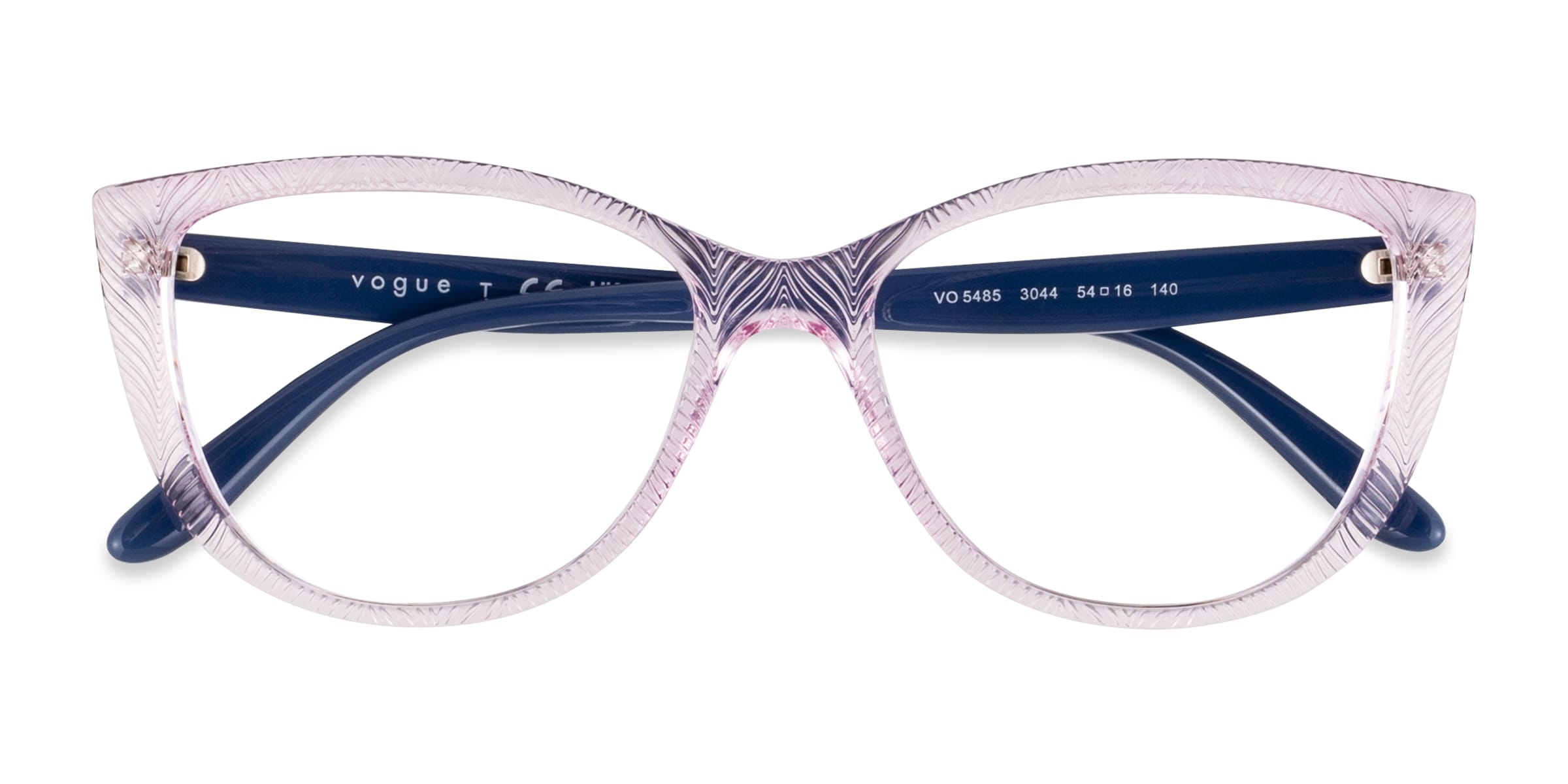 Vogue Eyewear VO5485 - Cat Eye Transparent Light Pink Frame Glasses For ...