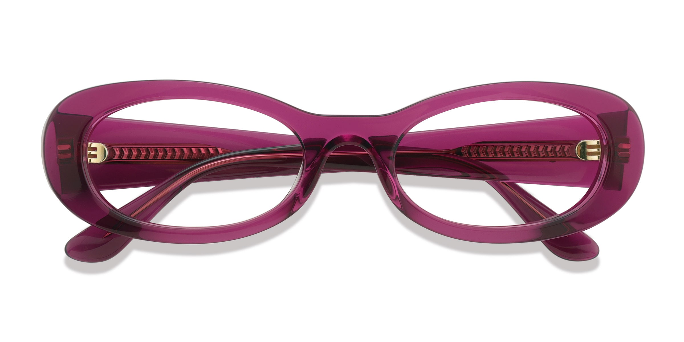 Vogue Eyewear VO5596 - Oval Transparent Violet Frame Glasses For Women ...