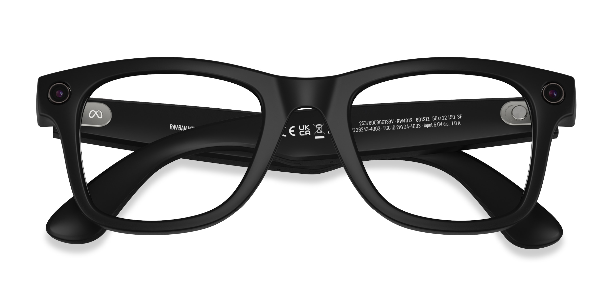 Ray-Ban Meta Wayfarer (Gen 2) - Square Matte Black Frame | Eyebuydirect