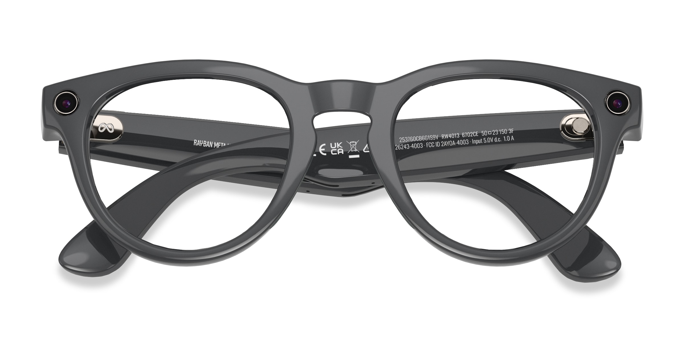 Ray-Ban Meta Headliner (Gen 2) - Round Shiny Asteroid Gray Frame ...