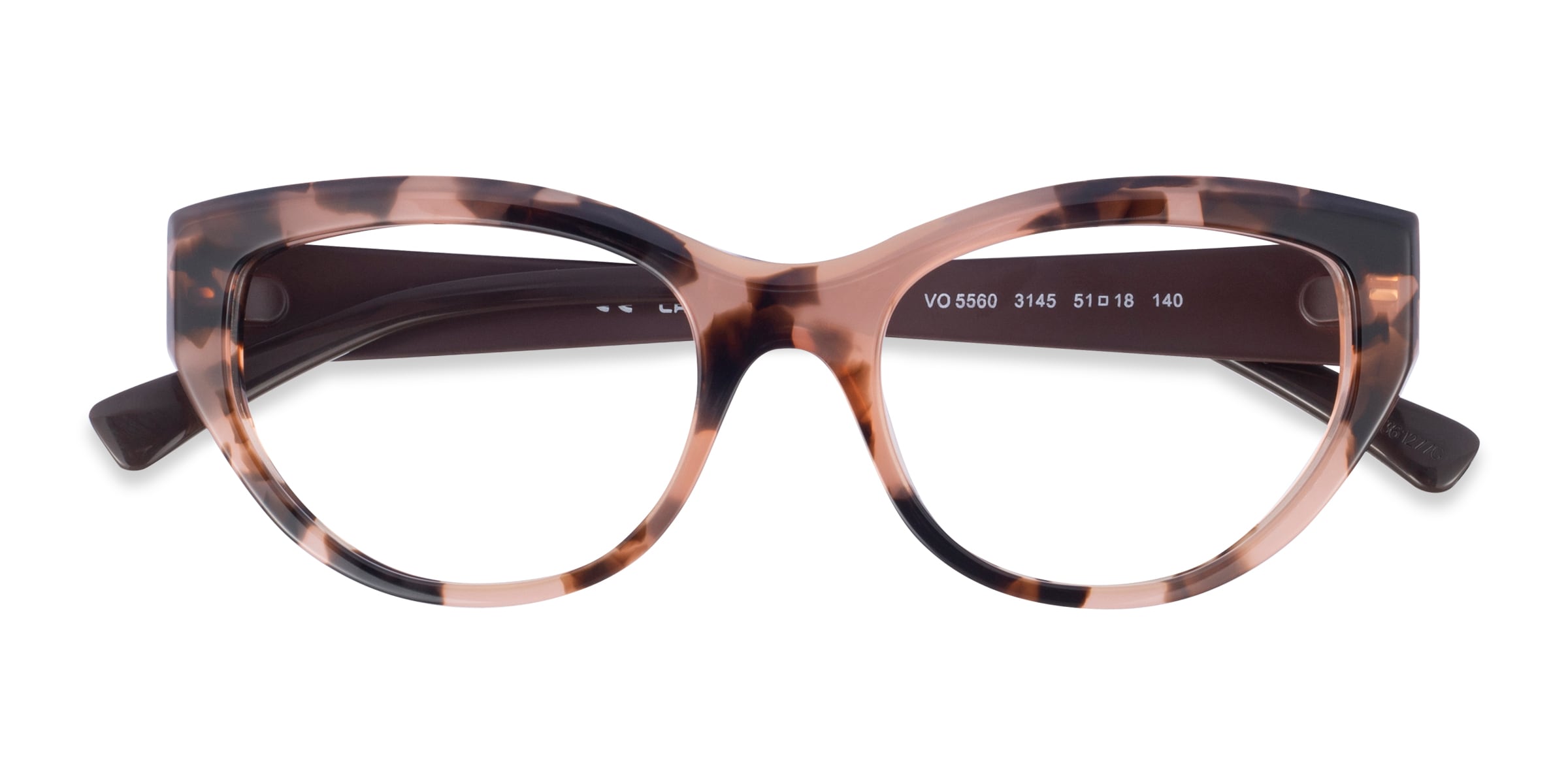Vogue Eyewear VO5560 - Cat Eye Rose Tortoise Frame Glasses For Women ...