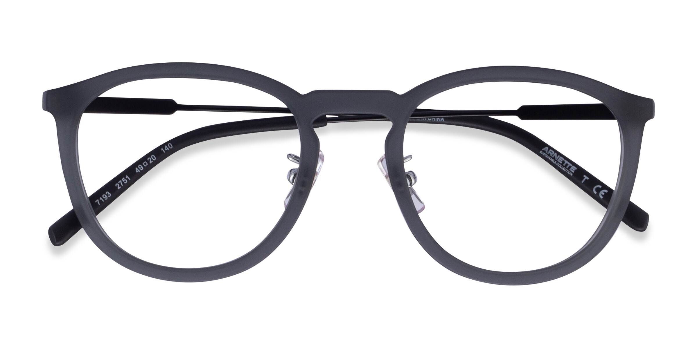 ARNETTE Tiki - Round Transparent Gray Frame Eyeglasses | Eyebuydirect ...