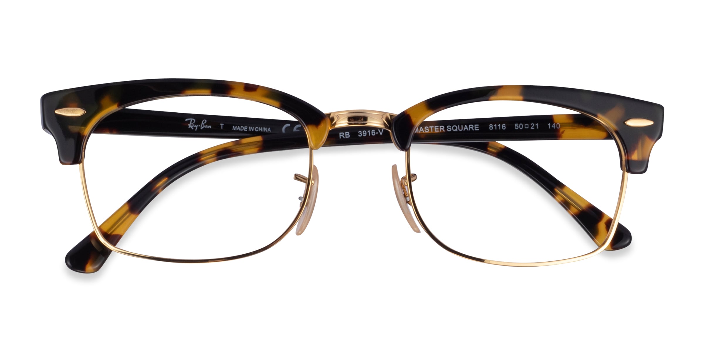Ray-Ban RB3916V - Browline Gold Tortoise Frame Eyeglasses | Eyebuydirect