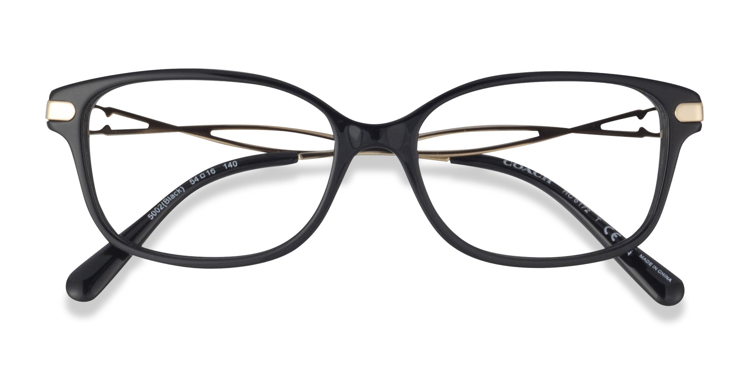 Coach HC6172 - Rectangle Black Frame Glasses For Women | Eyebuydirect ...